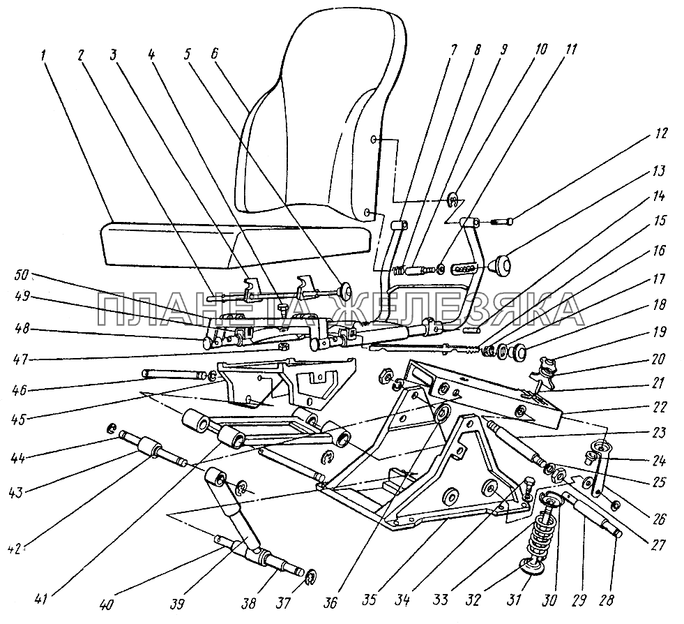 Сиденье водителя 4014М-6800 ЛЗА 40810